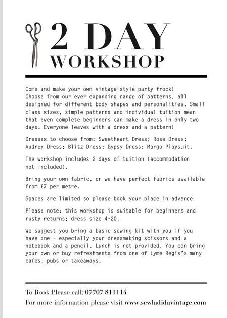2 Day Workshop in a Box – SewLaDiDaVintage